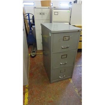 Used 3 Drawer Filing Cabinet In Dark Grey
