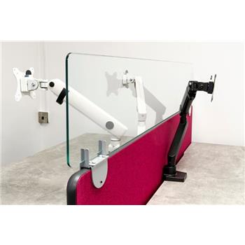 Glass Desk Top Screen Toppers - Glass Screen Extensions